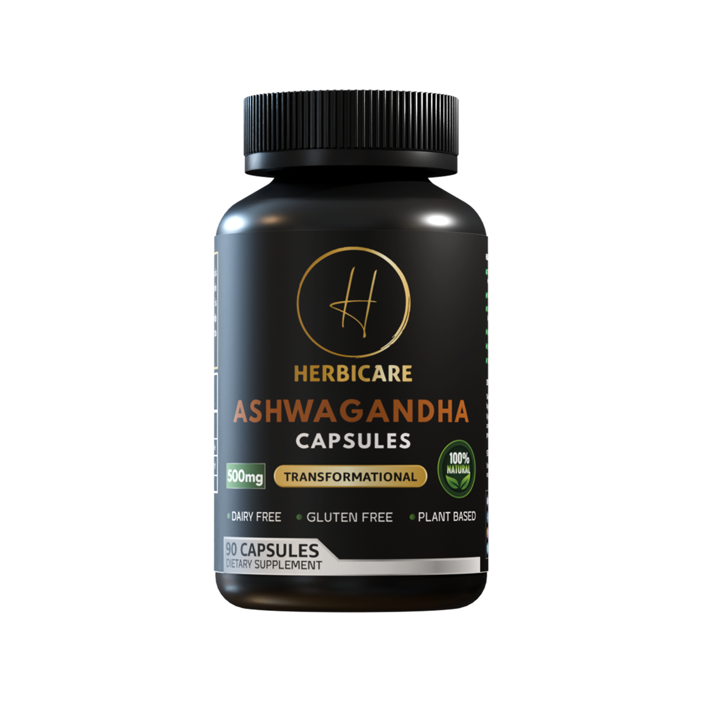 Herbicare Organic Ashwagandha Capsules for Stress & Wellbeing